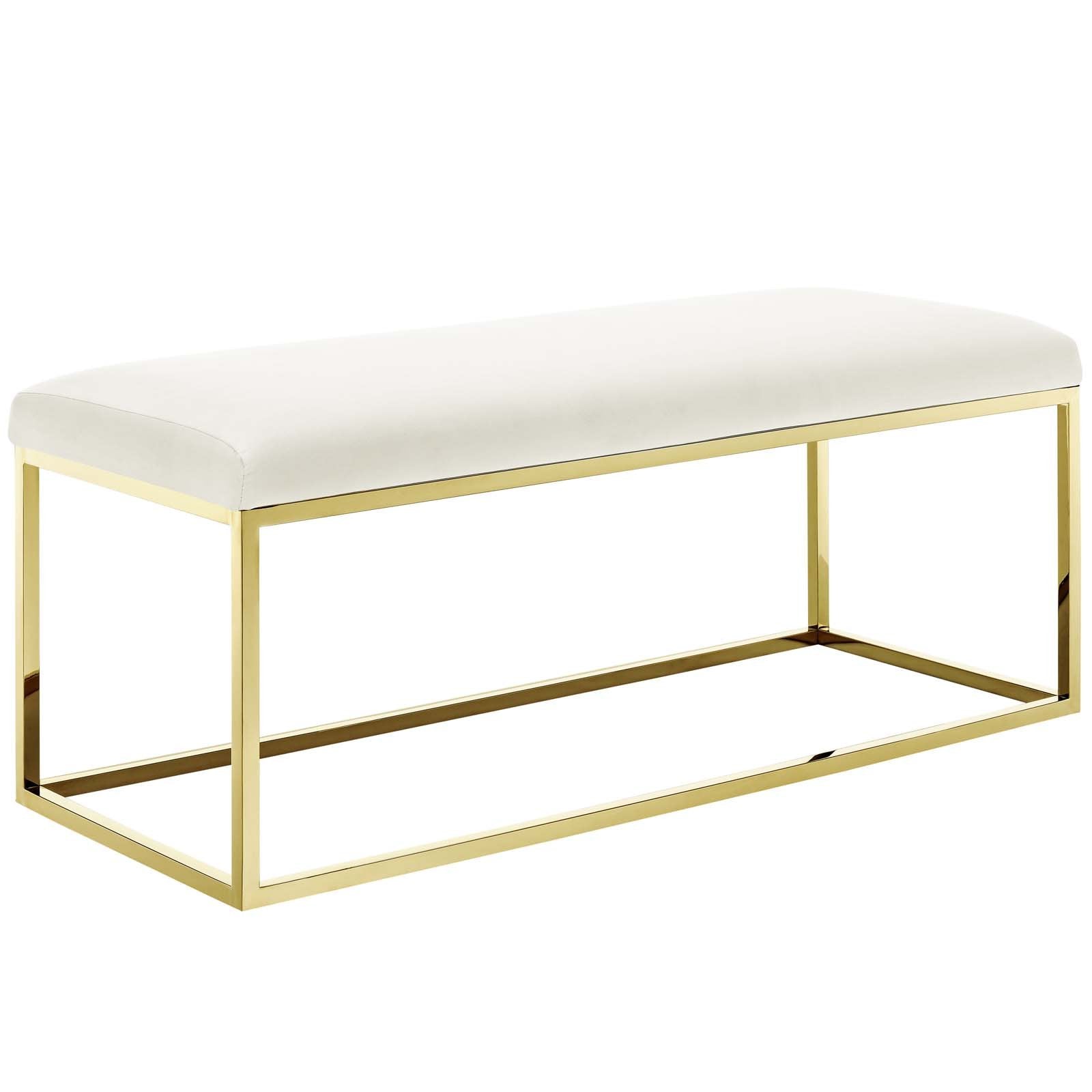 Buy CasaFoyer Anticipate Bench | Elegant & Modern | Polished Stainless ...